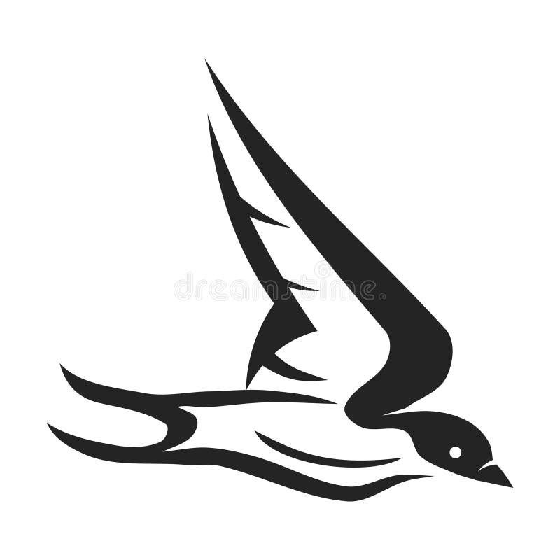 Swallow abstract bird stock vector. Illustration of logo - 113921626