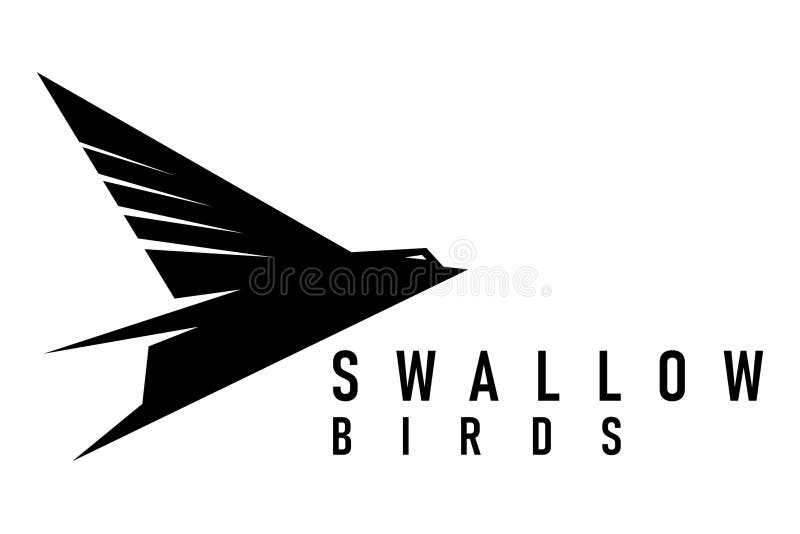 Swallow Birds Design Logo Vector Stock Vector - Illustration of wings ...