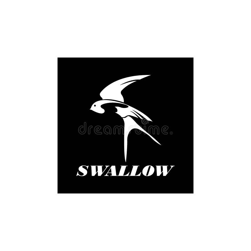 Swallow Icon Logo Vector Design Stock Illustration - Illustration of ...
