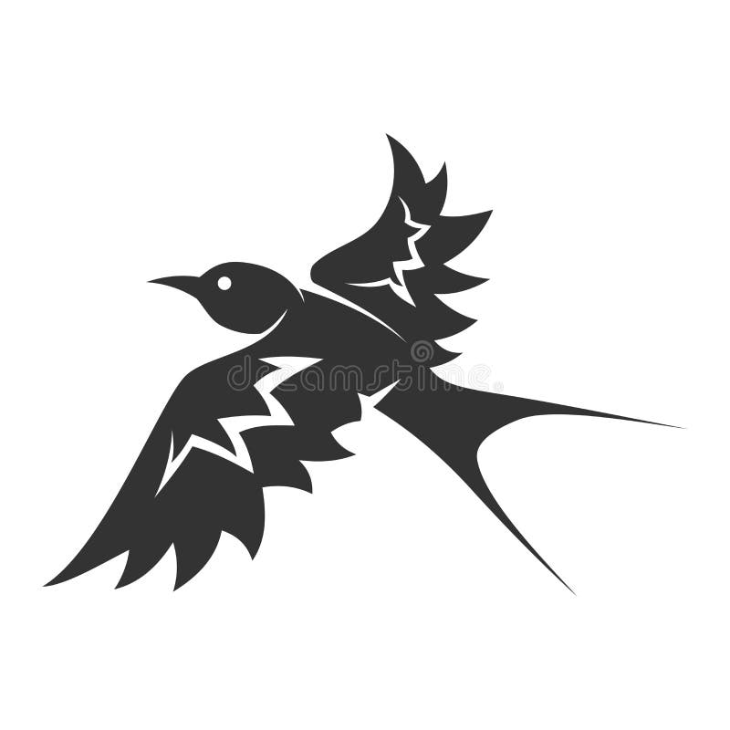 Swallow Logo Template Icon Illustration Brand Identity Stock Vector ...