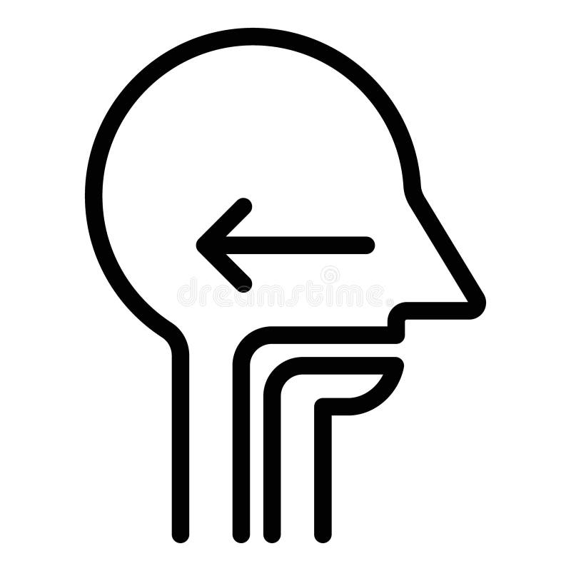 Swallowing Reflex Linear Logo Mark in Black and White Stock Vector ...