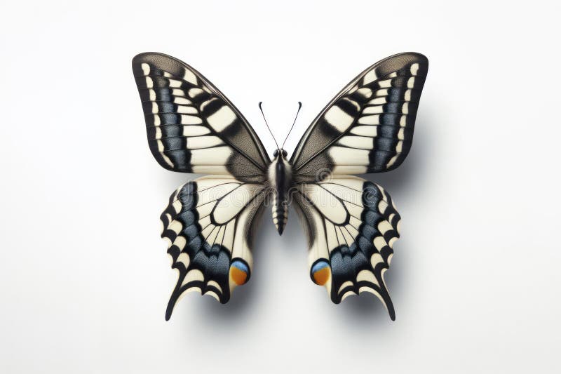 Swallowtail Butterfly Isolated on Solid White Background. Ai Generative ...