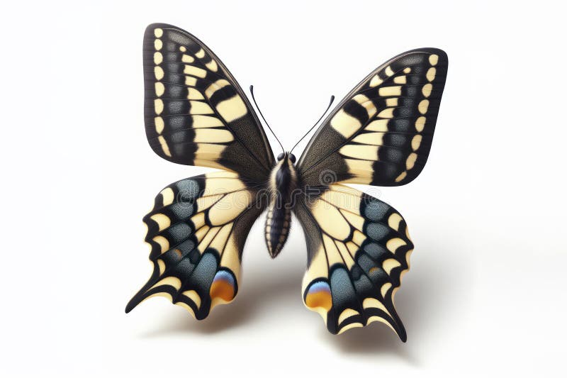 Swallowtail Butterfly Isolated on Solid White Background. Ai Generative ...