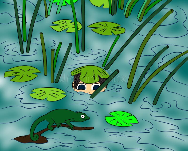 Swamp stock illustration. Illustration of lake, environment - 22742029