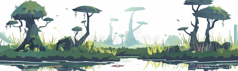 Swamp Isolated Vector Style Stock Vector - Illustration of jungle ...