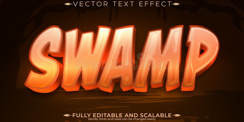 Swamp Mud Text Effect, Editable Magic and Scary Text Style Stock Vector ...