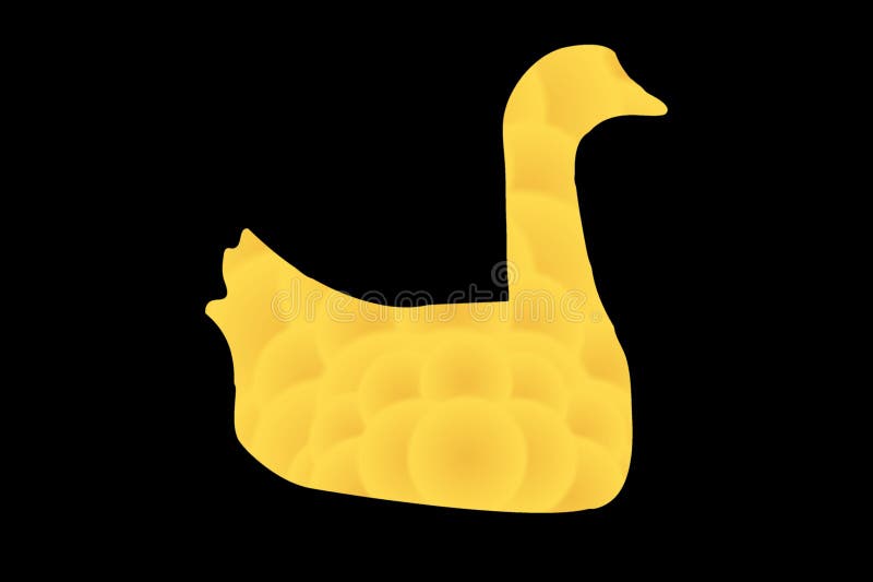 Swan stock illustration. Illustration of yellow, character - 129344066