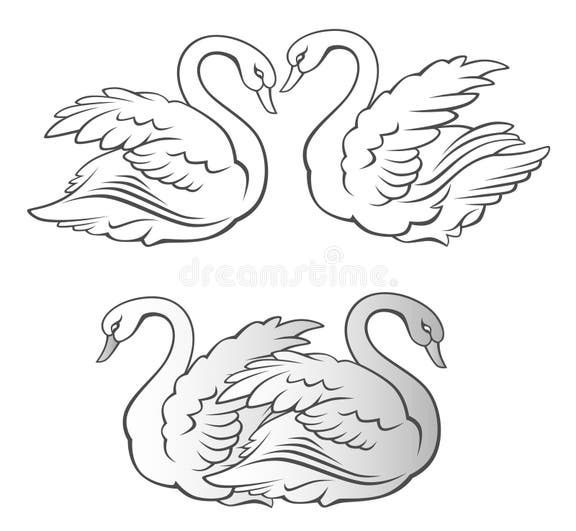 Swan Outline Stock Illustrations – 5,453 Swan Outline Stock ...