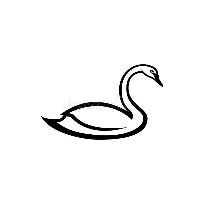 Swan Vector Icon. Swan Sign on White Background Stock Vector ...