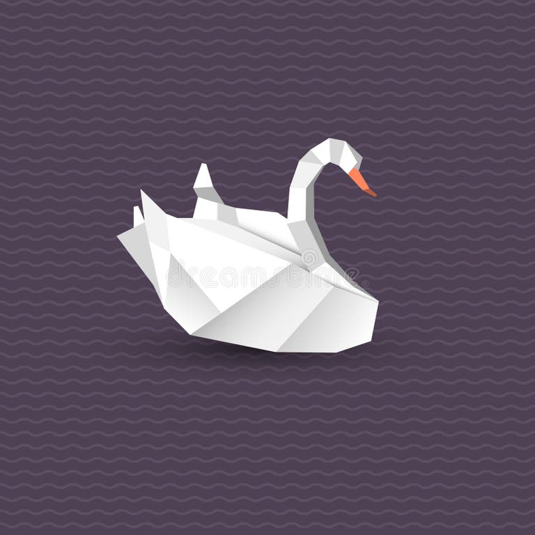 White Origami Swan Stock Illustrations – 724 White Origami Swan Stock ...