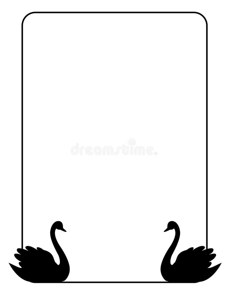 Swan Border Frame Stock Illustrations – 232 Swan Border Frame Stock ...