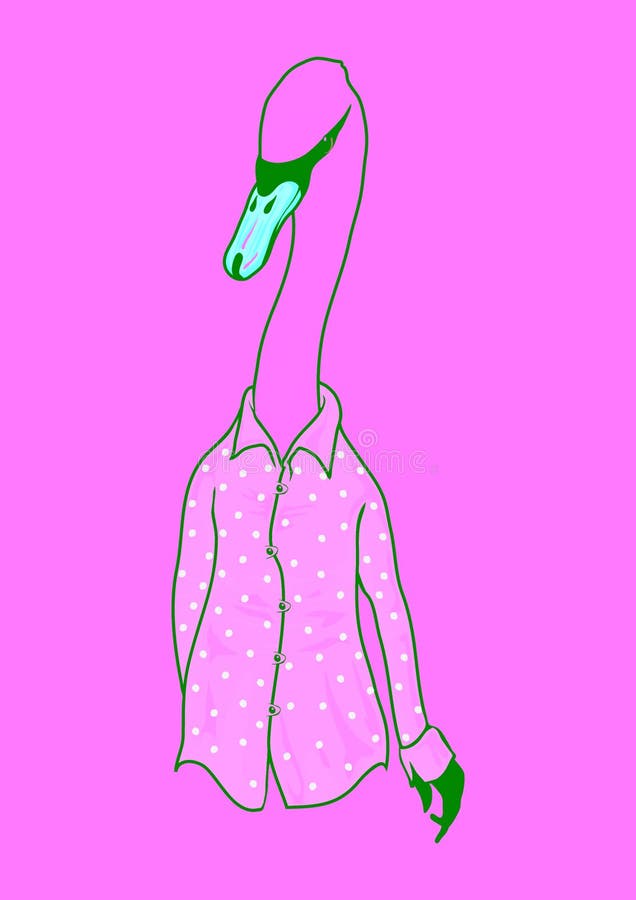 Swan Character. Vector Illustration Decorative Design Stock Vector ...