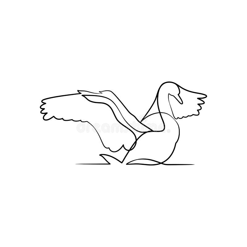 One Line Drawing Swan Stock Illustrations – 211 One Line Drawing Swan ...