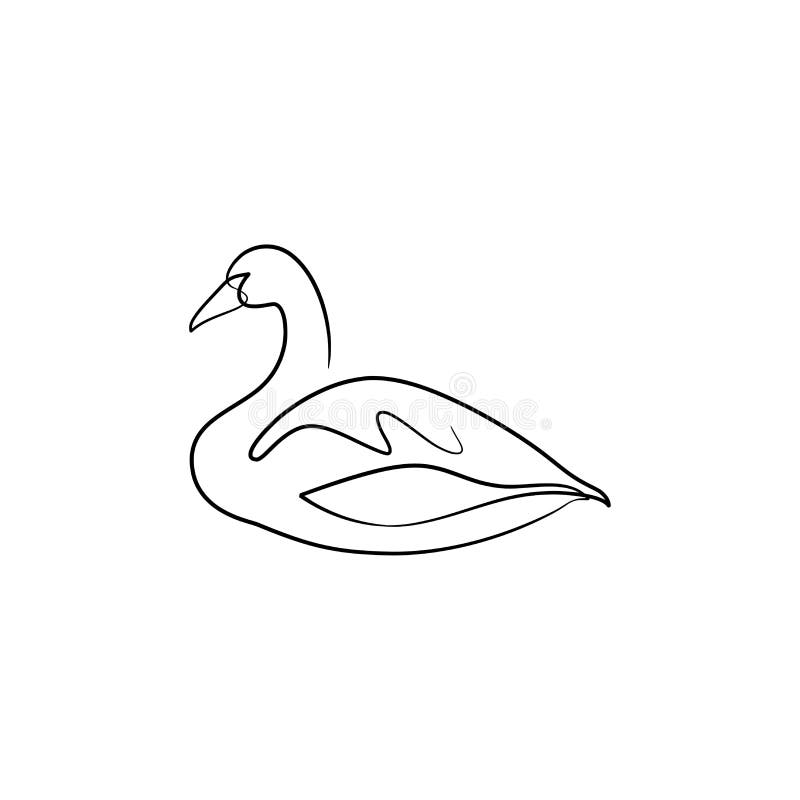 Swan Line Drawing Stock Illustrations – 2,189 Swan Line Drawing Stock ...