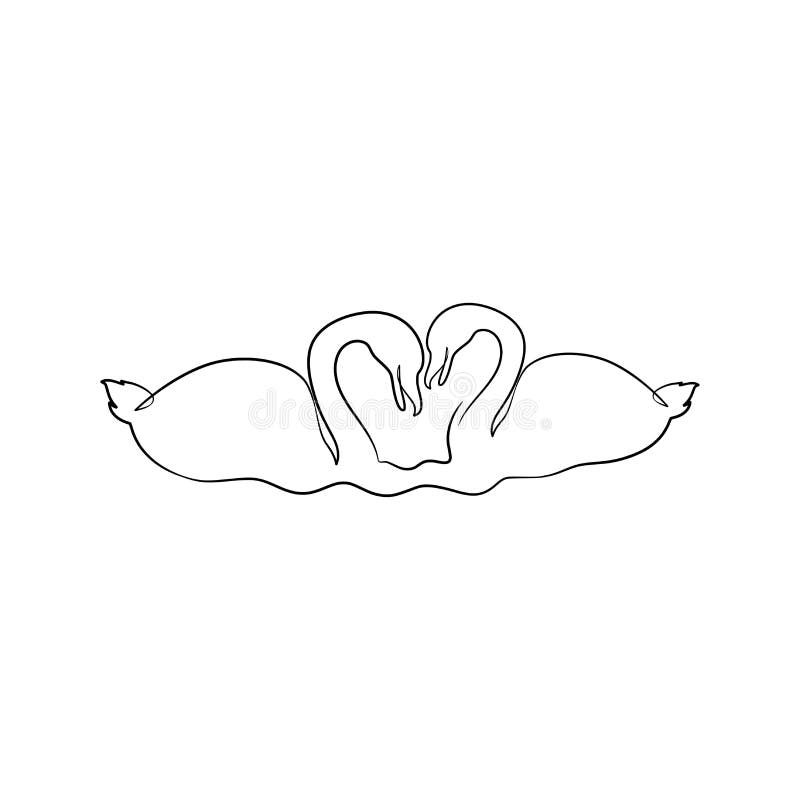 Swan Continuous One Line Art Drawing Stock Vector - Illustration of ...