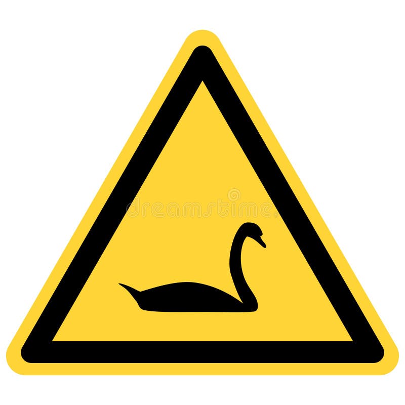 Swan and danger sign stock vector. Illustration of hazard - 183823579