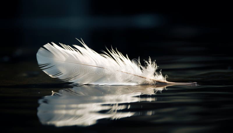 The Swan Feather, a Symbol of Elegance and Fragility Generated by AI ...