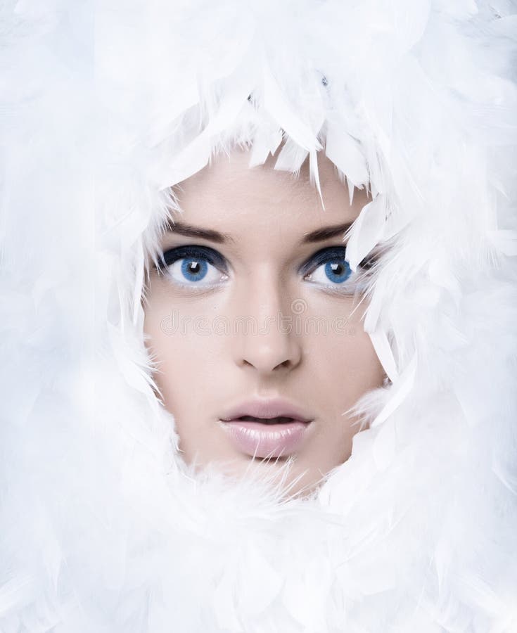 Swan girl stock photo. Image of holiday, fantasy, eyelash - 10983412
