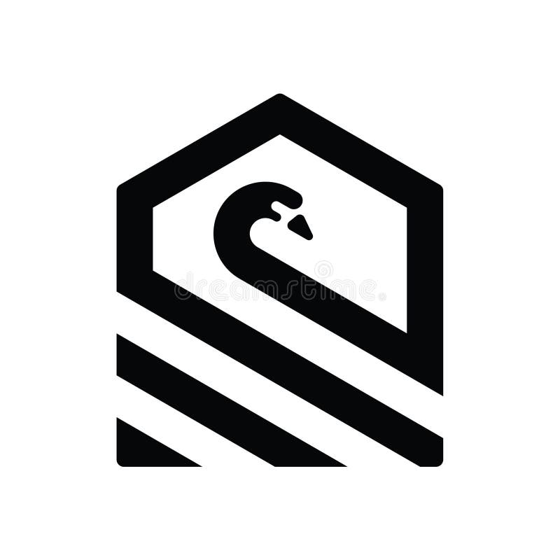 Swan and Simple House Logo Design Inspiration Stock Illustration ...