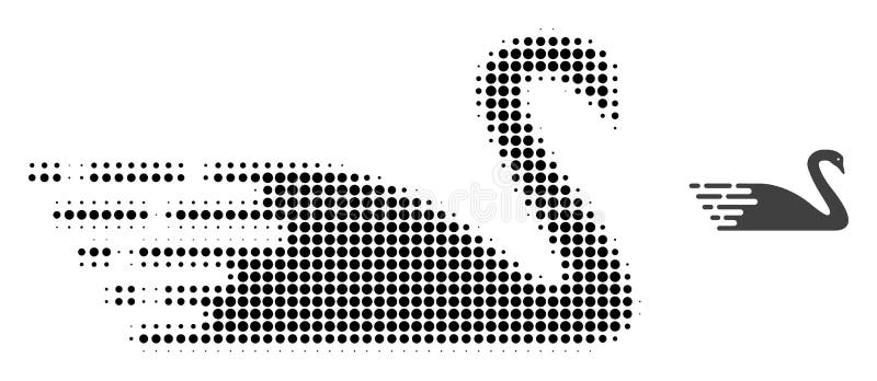 Swan Halftone Dot Icon stock vector. Illustration of concept - 219318207