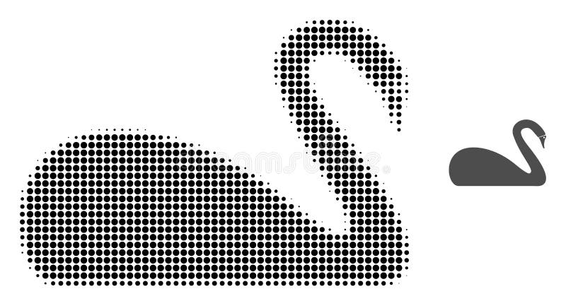 Swan Halftone Dot Icon stock vector. Illustration of swan - 219318911