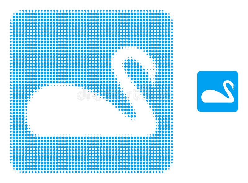Swan Halftone Dotted Icon stock illustration. Illustration of dots ...