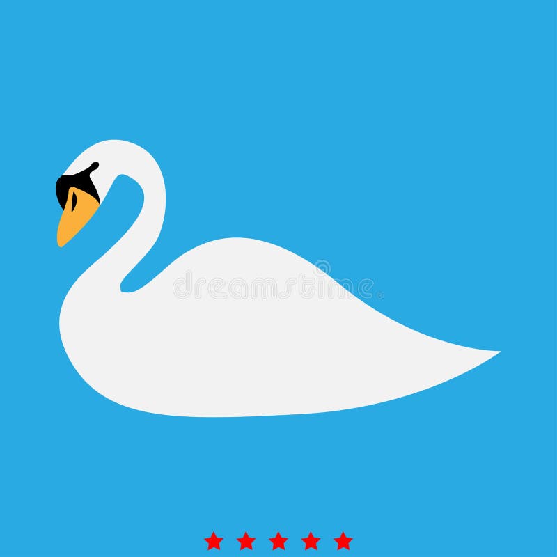 Swan Icon . Different Color Stock Vector - Illustration of beautiful ...
