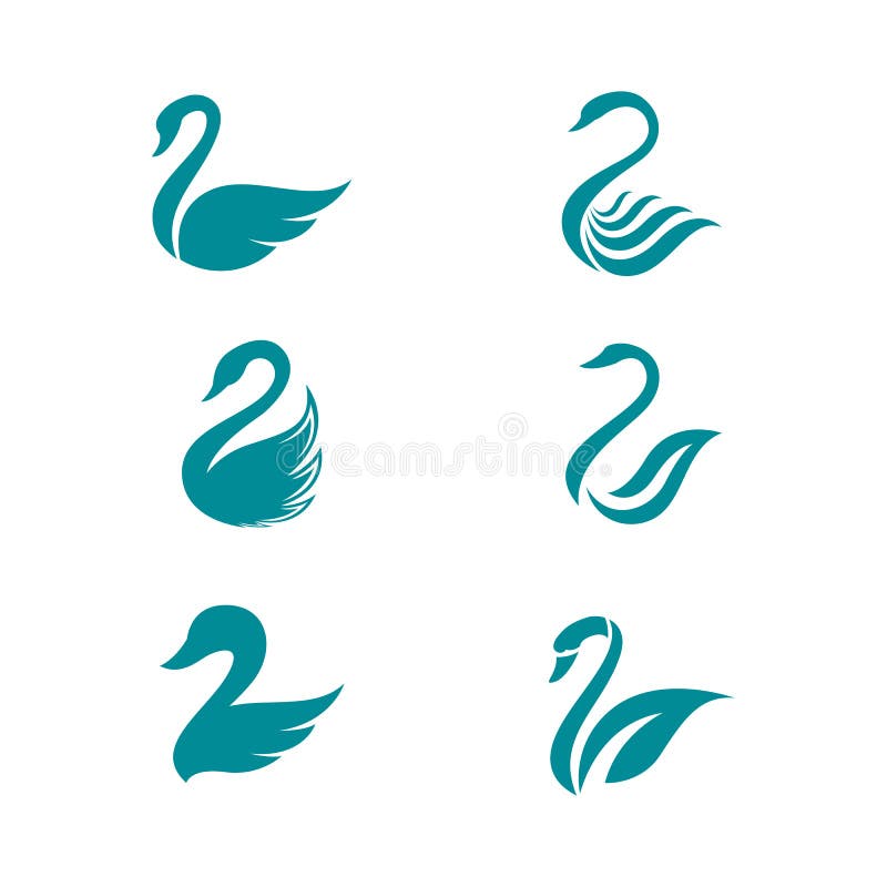 Swan Icon Template Vector Illustration Stock Vector - Illustration of ...