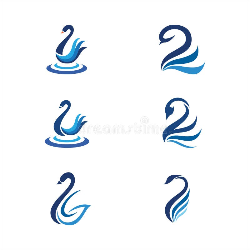 Swan Icon Template Vector Illustration Stock Vector - Illustration of ...
