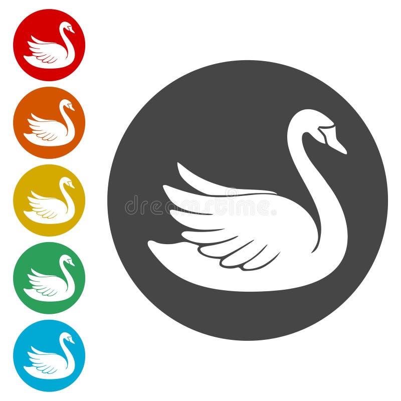 Swan Icons Set - Illustration Stock Vector - Illustration of orange ... Swan Icons Set - Illustration Stock Vector - Illustration of orange ...
