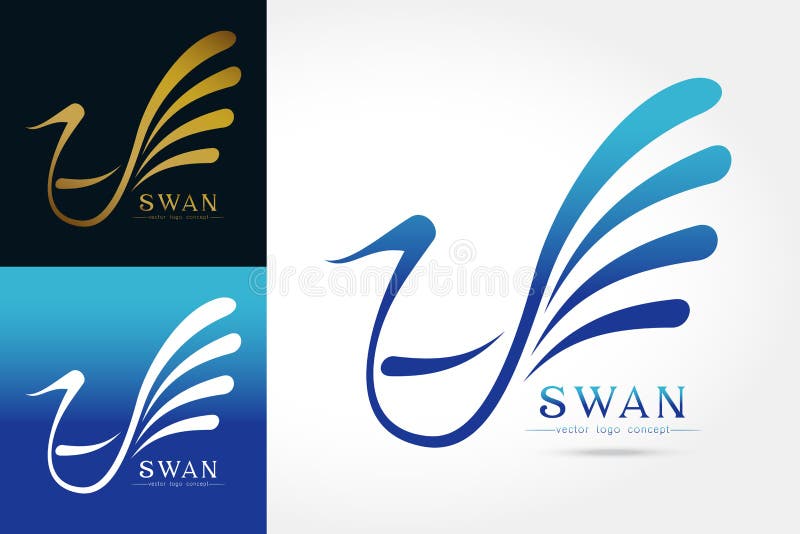 Gold Swan Logo Stock Illustrations – 440 Gold Swan Logo Stock ...