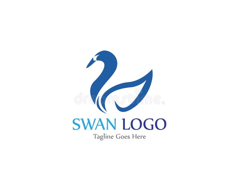 Swan Logo Simple Icon Template Vector Illustration Creative Design ...
