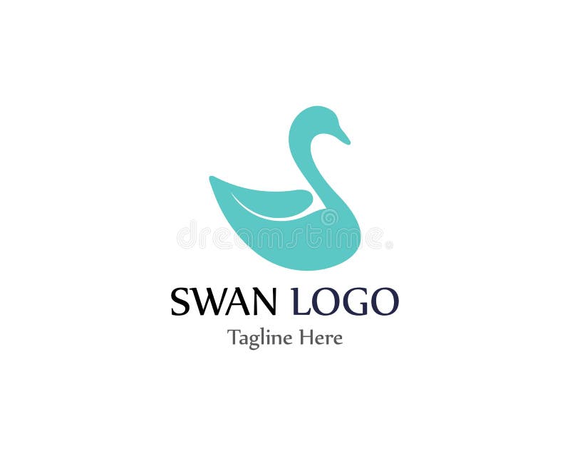 Swan Logo Simple Icon Template Vector Illustration Creative Design ...