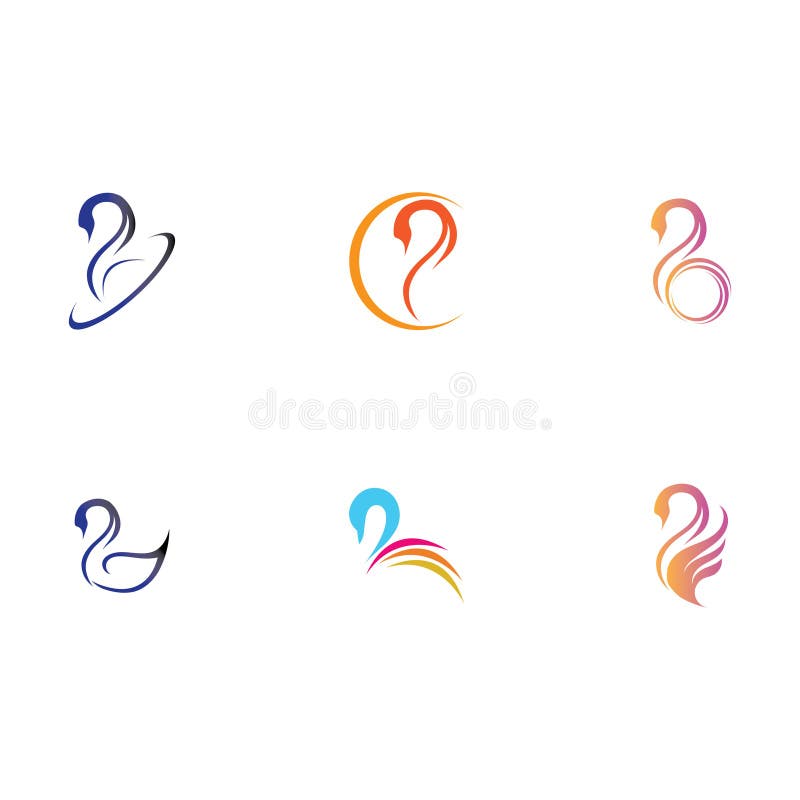 Swan Logo and Symbol Images Illustration Design Stock Vector ...