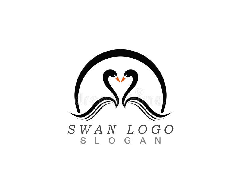 Swan Logo Template Vector Illustration Design. Stock Vector ...
