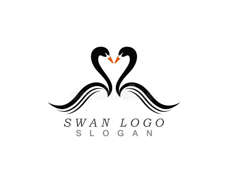 Swan Logo Template Vector Illustration Design. Stock Vector ...