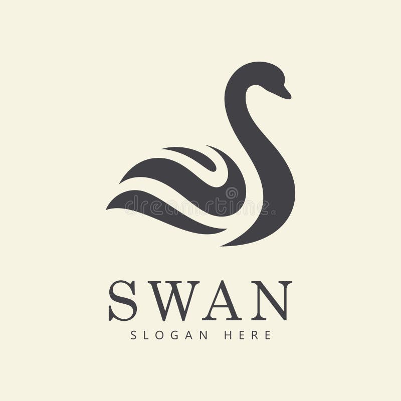 Swan Logo Vector. Abstract Minimalist Logo Icon Swan Stock Vector ...