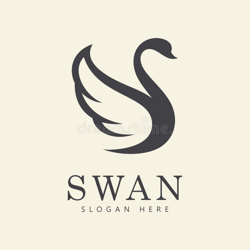 Swan Logo Vector. Abstract Minimalist Logo Icon Swan Stock Vector ...