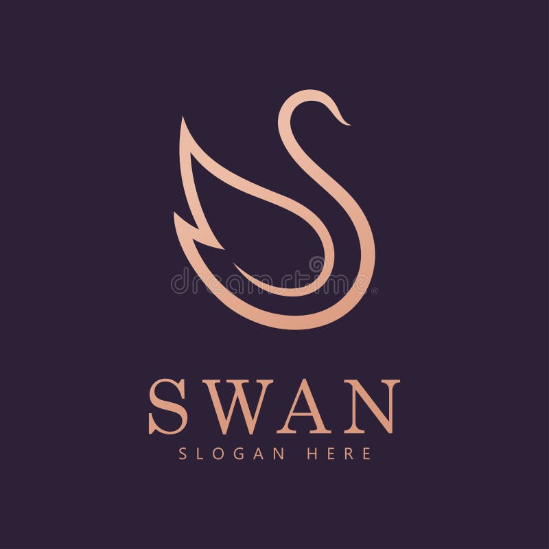 Swan Logo Vector. Abstract Minimalist Logo Icon Swan Stock Vector ...