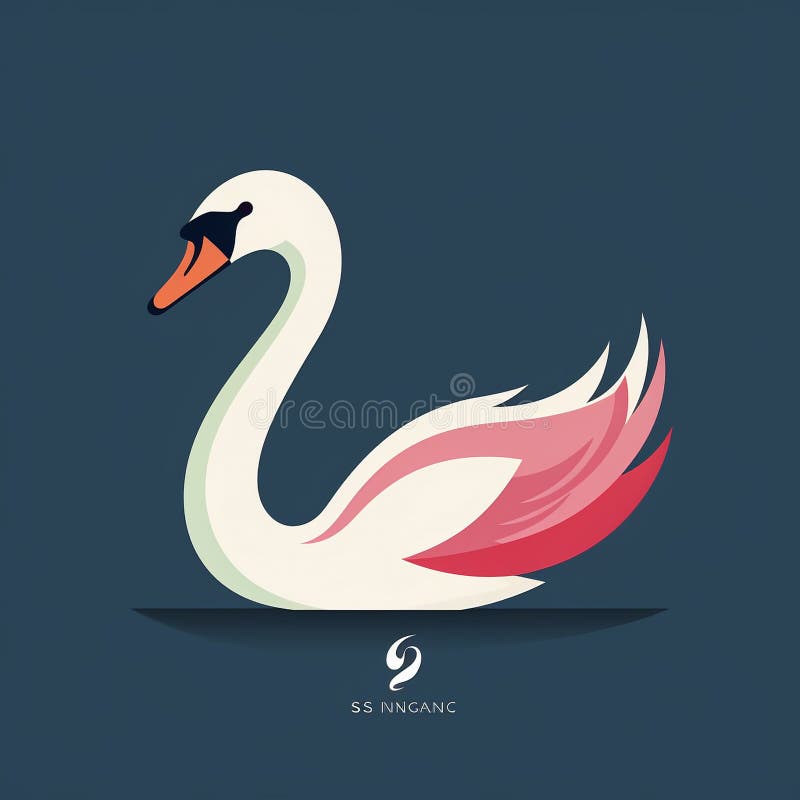 Swan Logo - Vector Style Art Stock Illustration - Illustration of ...