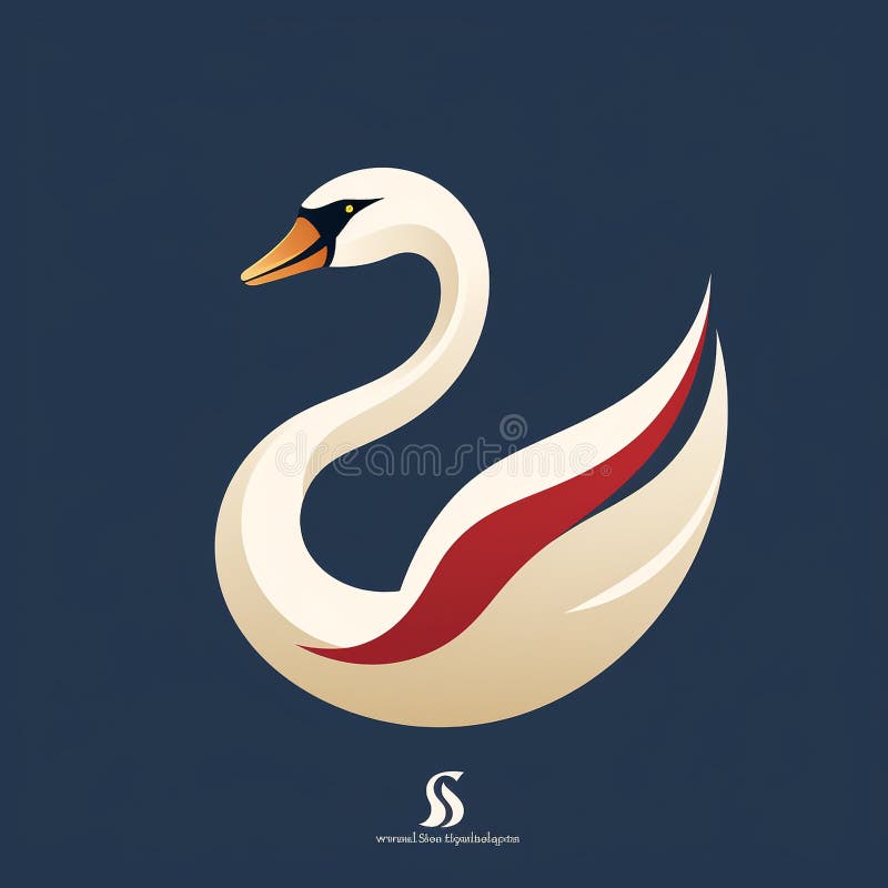 Swan Logo - Vector Style Art Stock Illustration - Illustration of ...