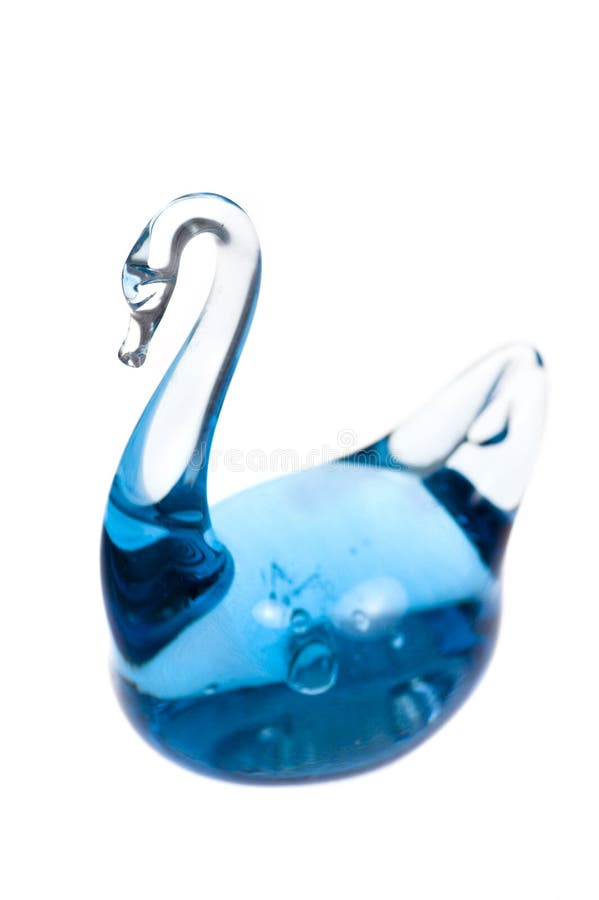 Crystal swan stock image. Image of monochromatic, glass - 5615263
