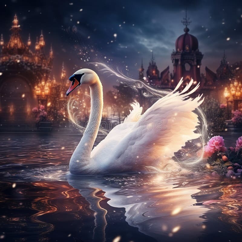 Swan Made with Generative AI Illustration Stock Illustration - Illustration of majestic, france ...