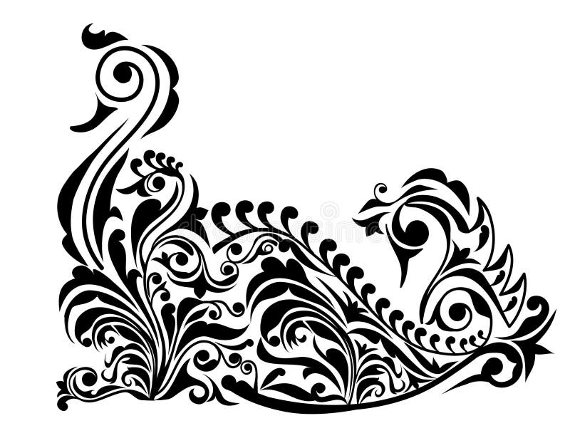 Swan Pattern Design-Vector stock vector. Illustration of knick - 41374874