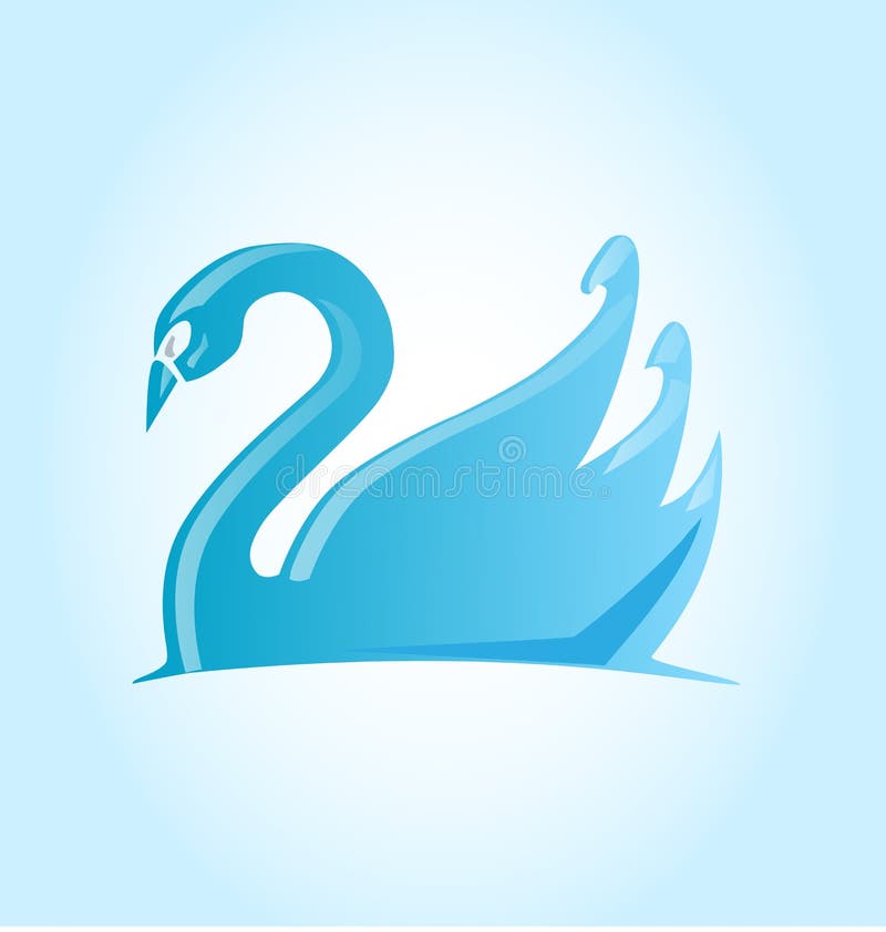 Swan project blue stock vector. Illustration of background - 30813637