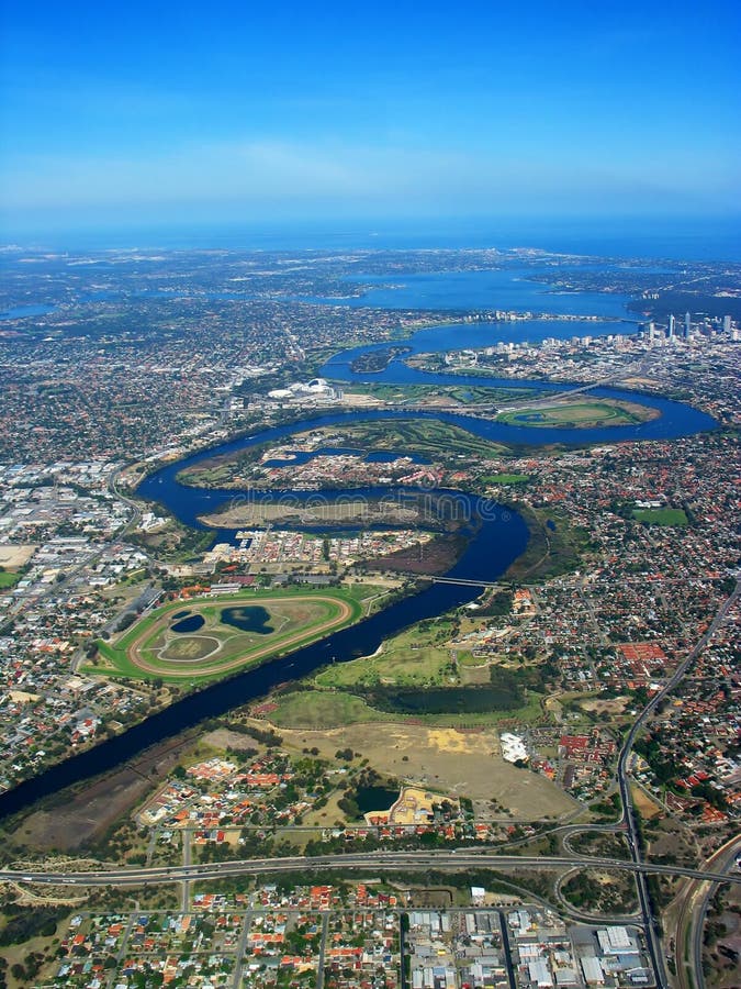 Swan River Aerial View stock photo. Image of aerial, perth - 705658