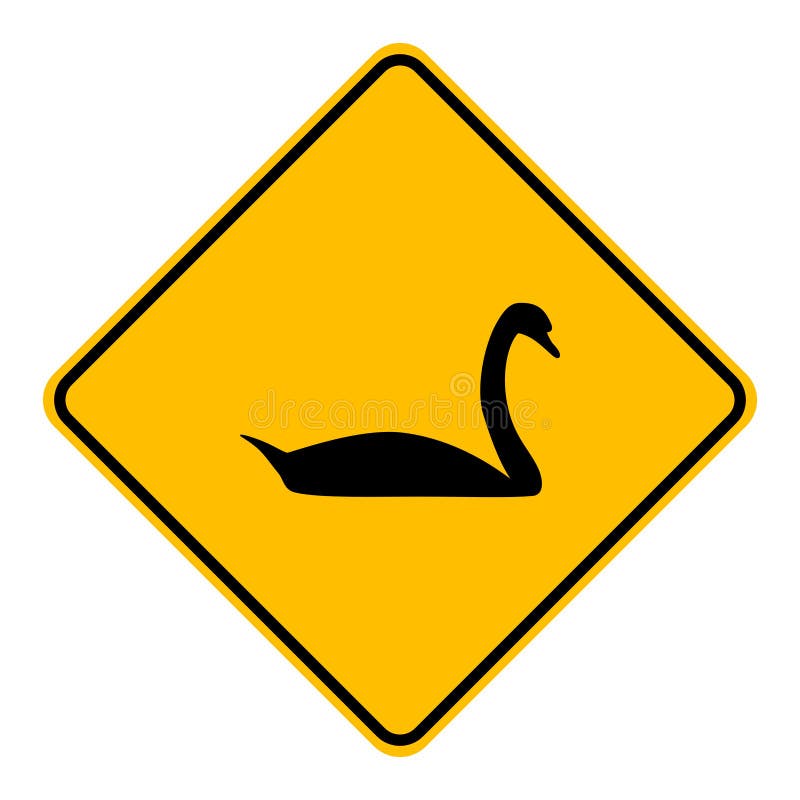 Swan and road sign stock vector. Illustration of symbol - 206740156