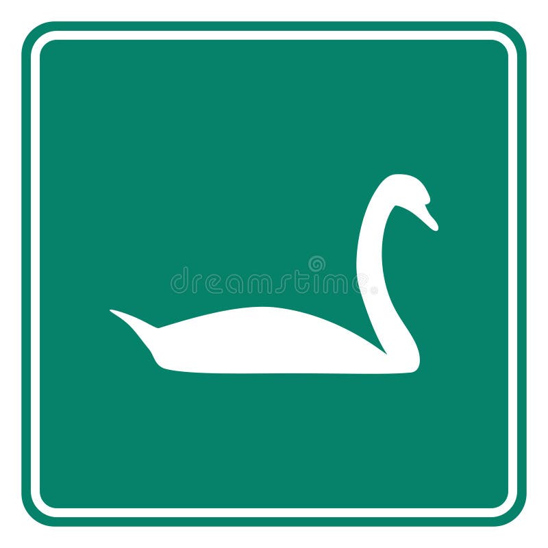 Swan and road sign stock vector. Illustration of traffic - 228486544