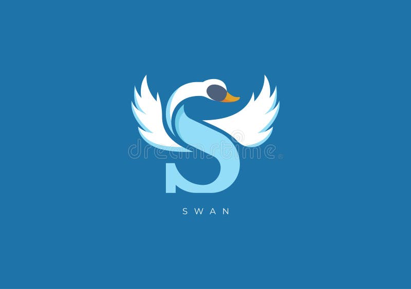 Swan S Monogram, Vector Logo Stock Vector - Illustration of forest ...