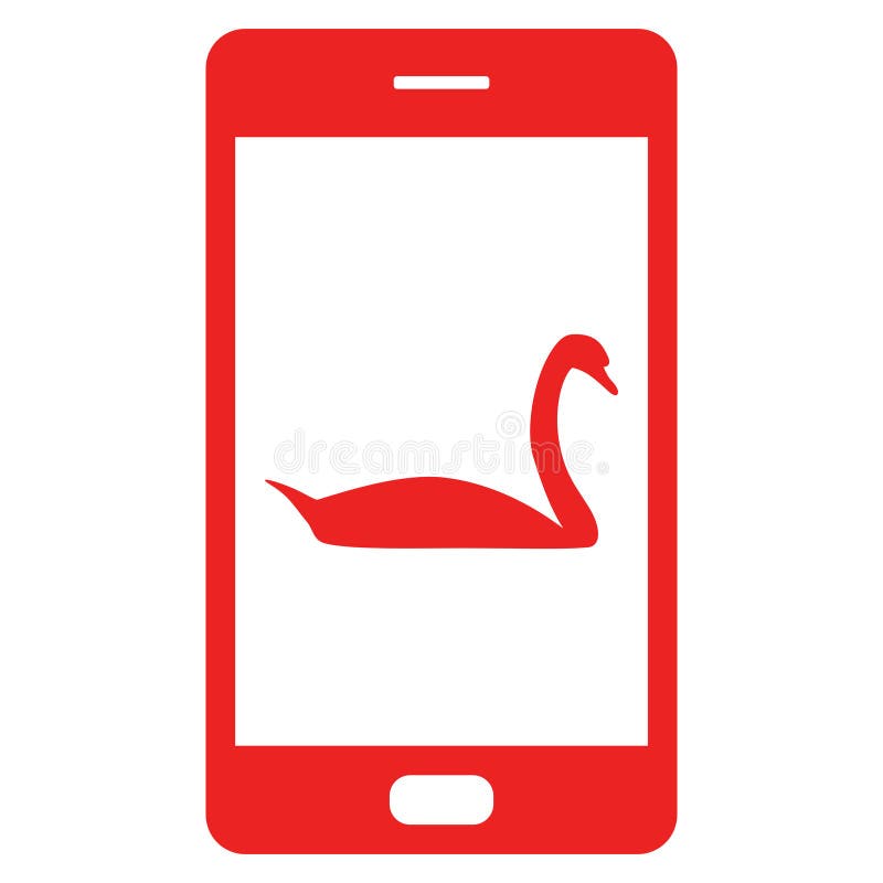 Swan and smartphone stock vector. Illustration of mobile - 199176103